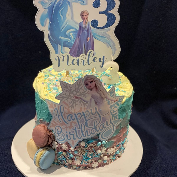 Custom Frozen 2 Cake Topper: Queen Elsa Birthday (digital Download) - Etsy