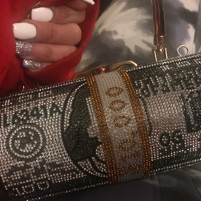 Crystal 100 Dollar Bill Handbag Money Clutch Money Bag - Etsy