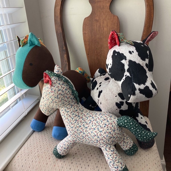 Stuffed Animal Pony PDF Sewing Pattern & Tutorial Stuffed Horse Pattern ...