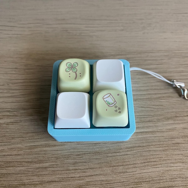 4 Button Desktop Mechanical Keyboard Fidget Toy - 4 Key Sensory ADHD ...