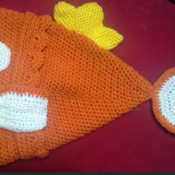 CROCHET PATTERN Little Useless Fish Slouchy Hat Magikarp Hat Pokemon ...