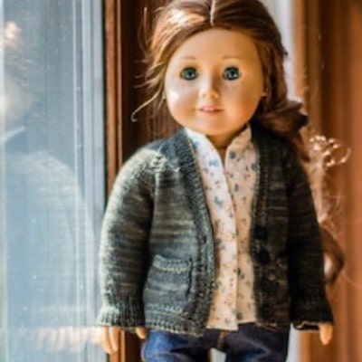 Libby Custom Hand-knit Boyfriend Cardigan Sweater for 18 - Etsy