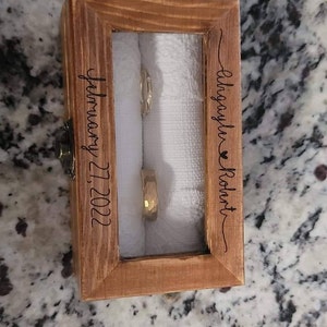 Personalized Wedding Ring Box Initials Ring Box Personalised | Etsy