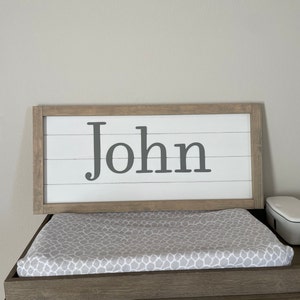 Wood Boy Crib Name Sign, Large Custom Baby Name Sign, Nursery Art Wall ...