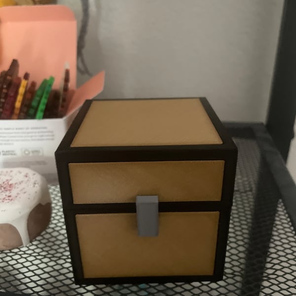 Minecraft Chest Money Bank | 3D Print Piggy Bank, Unique Penny Bank ...