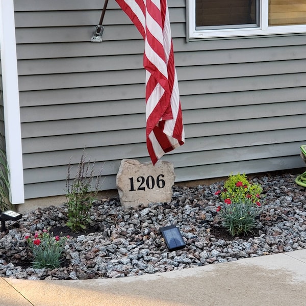 Address Stone - Engraved Rock - Personalized Stone - Garden Stone ...