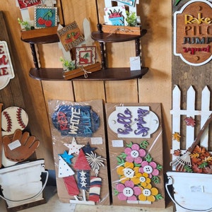 Seasonal Interchangeable Sign SVG File Seasonal Door Hanger All Seasons ...