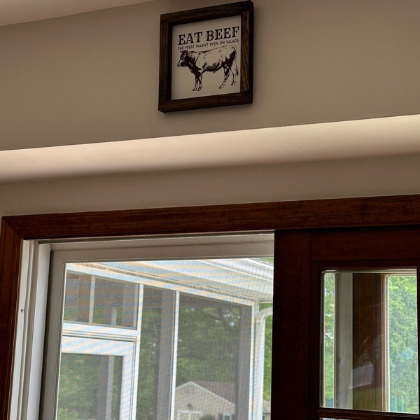 Eat Beef Western Farmhouse Style Sign - Etsy