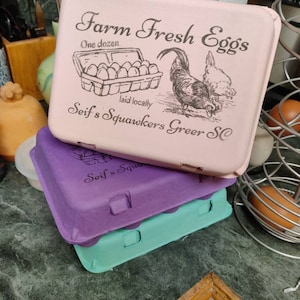 Goose Egg Cartons Color Printed Vintage Themed set of 5 Cartons Holds 6 ...