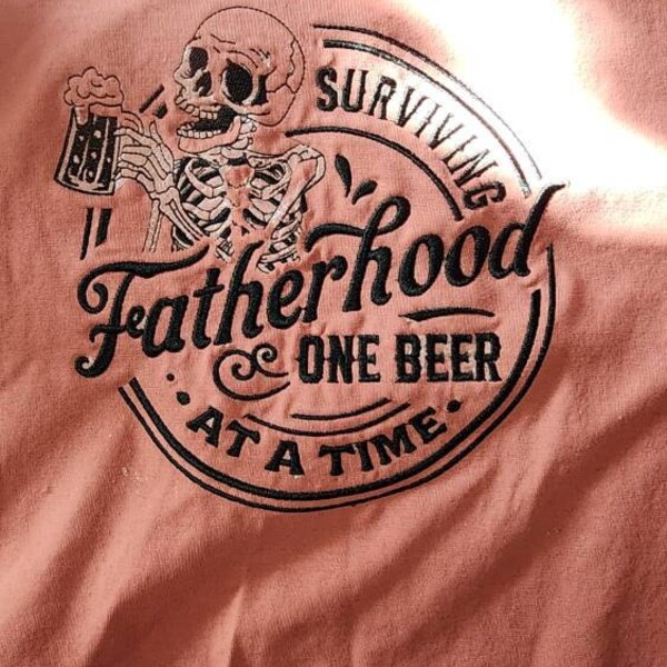 Fatherhood Embroidery Design, Father's Day Embroidery Design, 4 Sizes ...