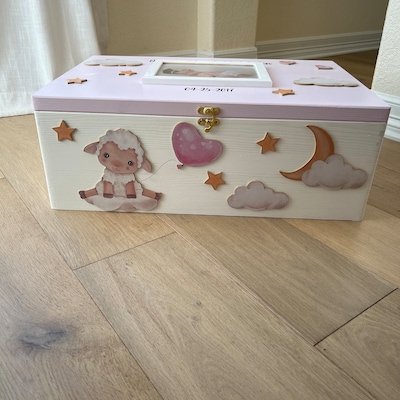 Newborn Baby Gift, Baby Memory Box With Photo, Gift for Baptism, Baby ...