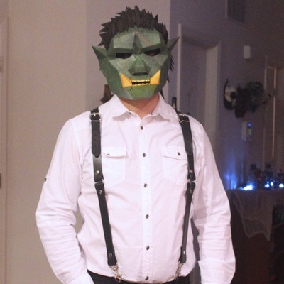 ORC Mask Make an Orc Mask From Card With This PDF Download - Etsy