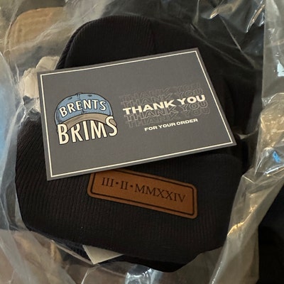 Custom Leather Patch Knit Beanie Design Your Own Personalized Beanie ...
