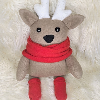 Stuffed Reindeer PDF Sewing Pattern - Etsy