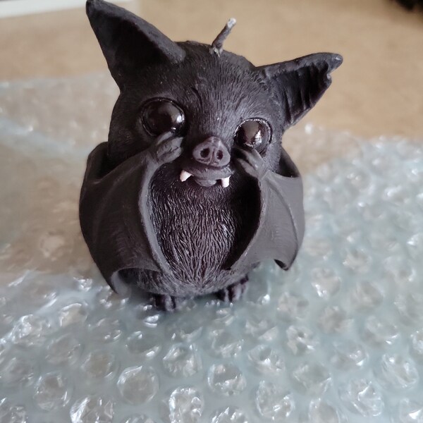 Creepy Cute Bat Shaped Pillar Candle Birthday Gift for Goth Girl ...