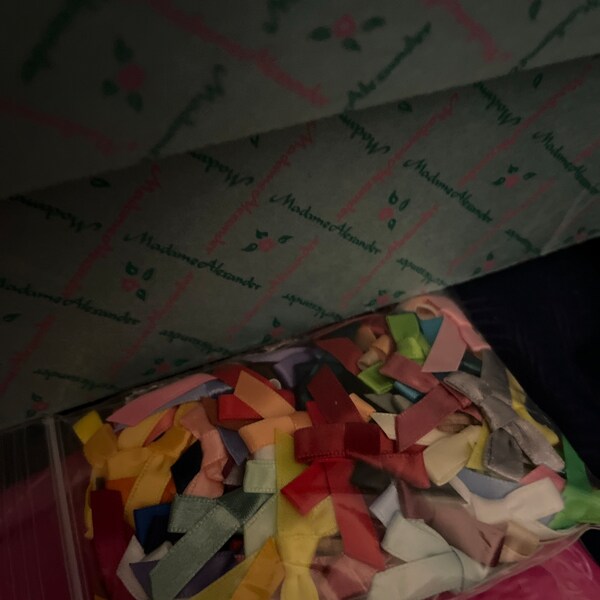 100 Bows, Color Choice, Sewing, Pretied,satin Bows, Peach, Navy, Green ...