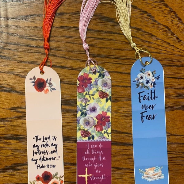 Inspirational Bookmark Design Bundle Sized 6" X 1.5" Instant Digital ...