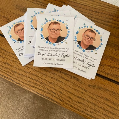 5 Personalised Forget-me-not Seeds Funeral Memorial Memory - Etsy UK