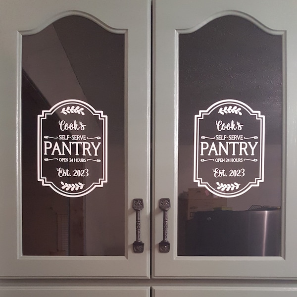 Custom Pantry Decal - Custom Pantry Sticker - Customizable Pantry Door ...