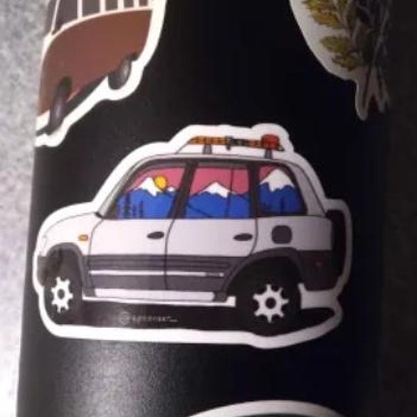Toyota RAV4 First Gen Vinyl Sticker - Off-road Adventure Car Decal - Etsy