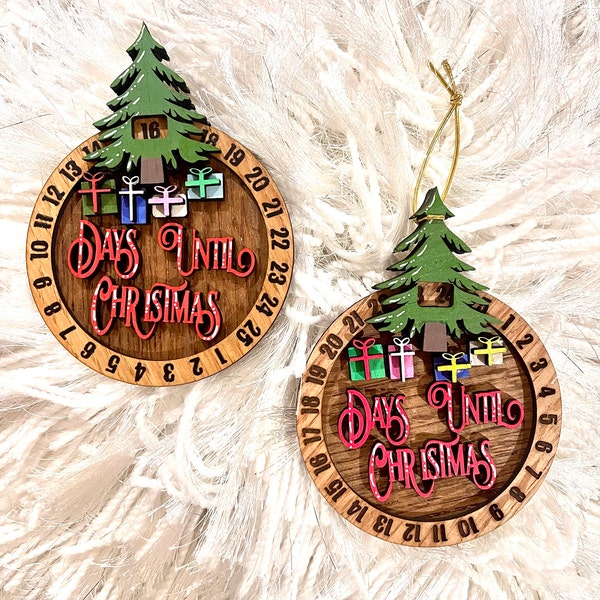 Christmas Tree Presents Countdown Laser Cut File, Christmas Tree ...