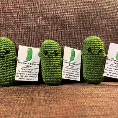 PRINTABLE Emotional Support Pickle Tags, Digital PDF, Market Tags ...