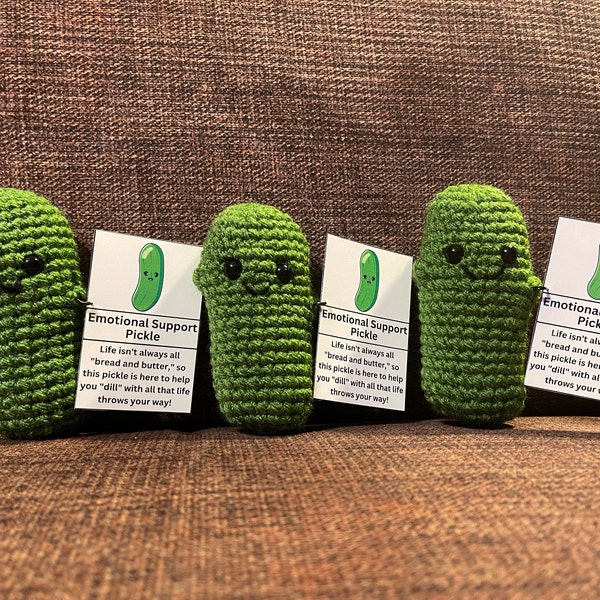 PRINTABLE Emotional Support Pickle Tags, Mini Pickle Pattern, Display ...
