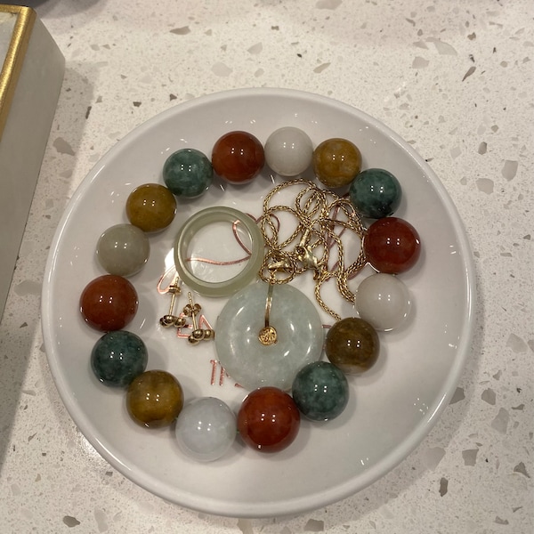 Beautiful Yanyuan Candy Color Agate Gemstone Bracelet W/ Carved Yan ...