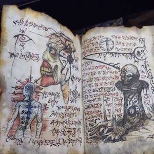Cthulhu NECROMANCER Necronomicon Scrolls Occult Zombie Horror - Etsy