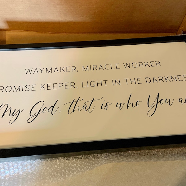 Inspirational Sign | Waymaker Sign | Living Room Wall Decor | Waymaker ...