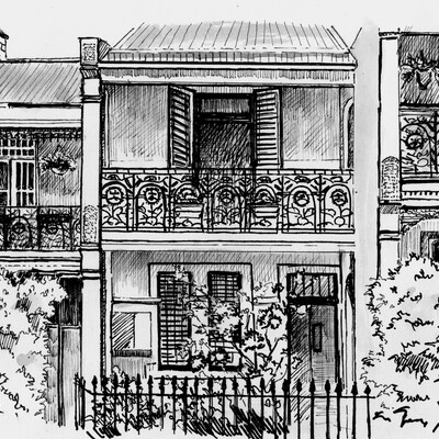 Custom House Portrait Drawing Hand-drawn Pen and Ink House Sketch - Etsy