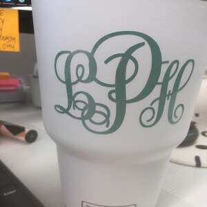 Monogram Decal Vinyl Decal Monogram Sticker Monogram for - Etsy