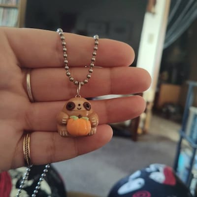 Cute Sloth Charm, Kawaii Sloth, Polymer Clay Charms, Sloth Gifts, Sloth ...