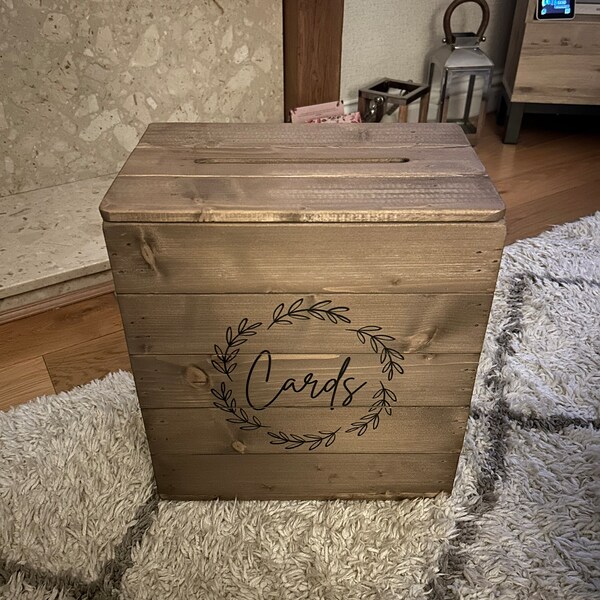 WEDDING POST BOX (cards) Rustic Wooden Wedding Card Box, Vintage Style ...