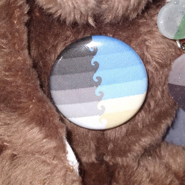 Aroace Aro Ace Pride Flag Pin Round Circle Button ~ 1" Pin 1.5" Pin 2. ...