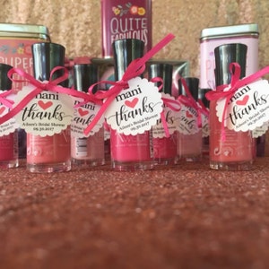 Mani Favor Tags, Mani Thanks, Nail Polish Gift Tags, Thank You Favor ...