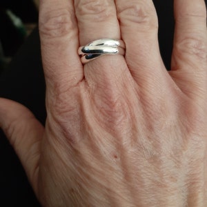 Three Band Rolling Ring // Triple Band Rolling Ring // 925 Sterling ...