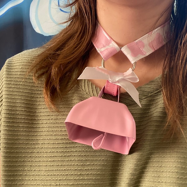 Strawberry Milk Pink Cow Choker - Etsy