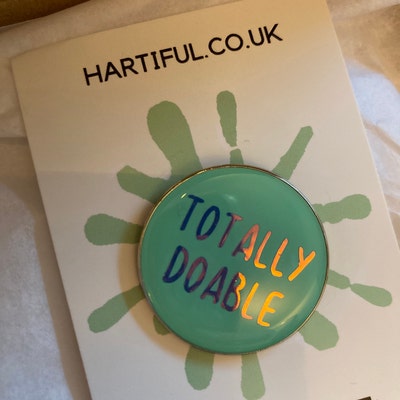 Personalised Pick Your Text/shape Circle Enamel Pin Customised Pin ...