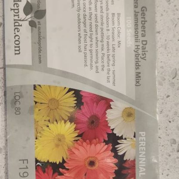 Gerbera Seeds - Gerbera Daisy Flower Seed Mix - 100 Seeds - Etsy