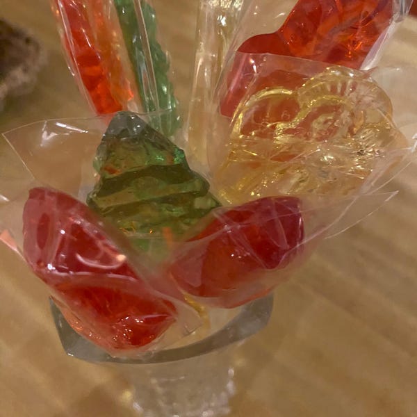 Christmas Clear Toy Candy, Barley Lollipops - Etsy