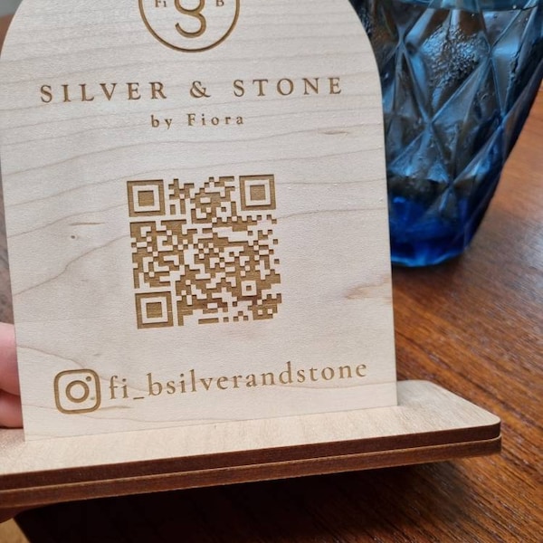 Custom Laser Cut Wooden QR Code Sign – Market Stall Display - Etsy ...