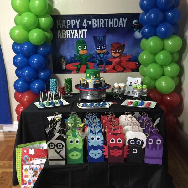 PJ Mask Vinyl Banner (PJ Mask Decoration) (PJ Mask Party) - 3 Feet X 5 ...