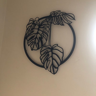 Monstera Metal Wall Art, Metal Wall Decor, Monstera Decor, Plant Wall ...