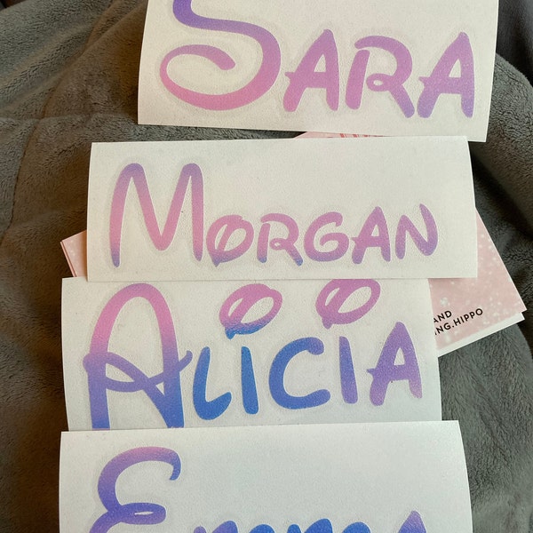 Disney Name Decal | Disney Name Sticker | Custom Disney Name ...