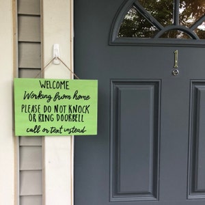 Working Do Not Disturb Sign, Work at Home Door Sign, Work at Home Mom ...