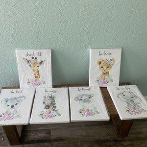 Blush Pink Woodland Animal Set / Printable Nursery Art / Boho - Etsy