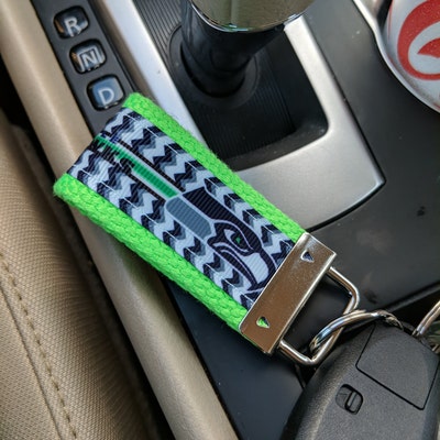 Seattle Seahawks Keychain / Wristlet / Ribbon Keychain / Ribbon Keyfob ...