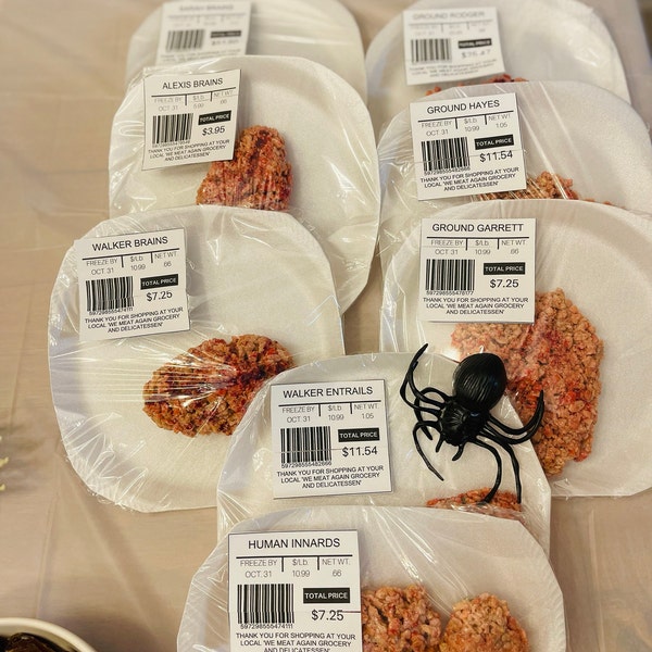 Editable Printable Fake Meat Labels Halloween Prank, Funny Fake Food ...