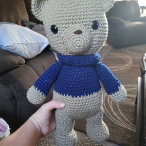 CROCHET PATTERN in English Xander the Lovely Winter Bear - Etsy